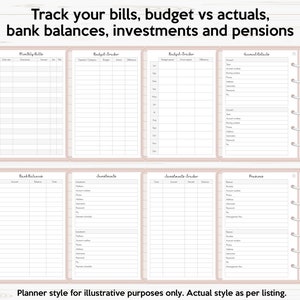 Onenote Digital Planner Templates Finance Template Finance Inserts ...