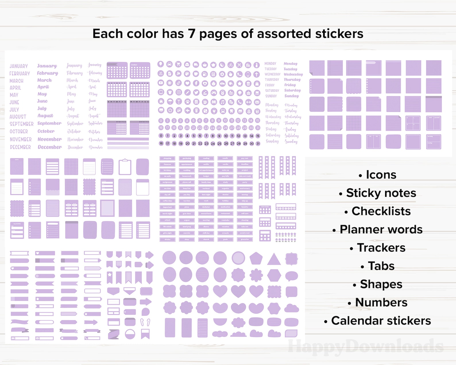 Goodnotes Stickers, Functional Planner Stickers, iPad Stickers ...