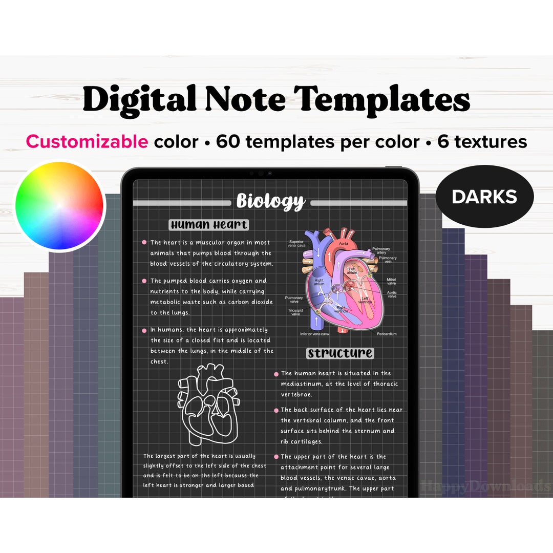 Digital Notepaper Templates, Digital Note Papers, iPad Note Taking ...
