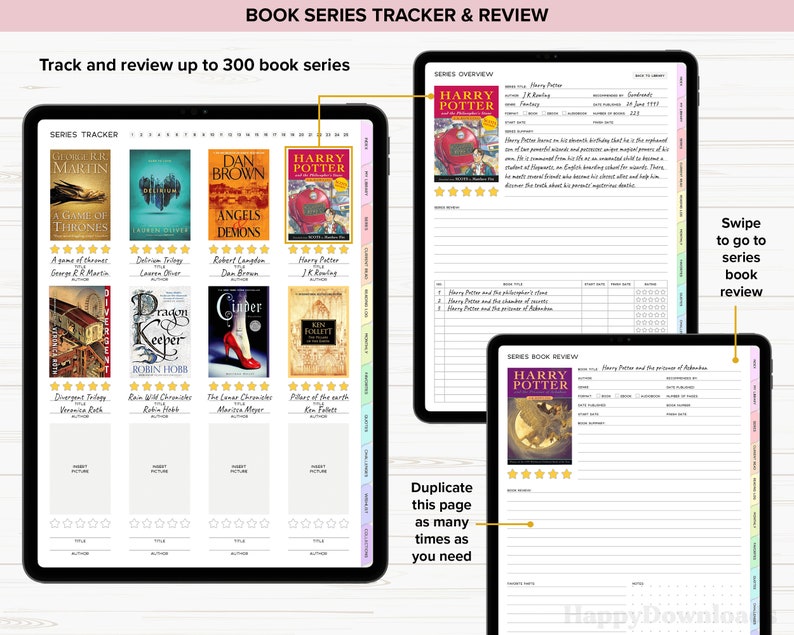 Digital Reading Journal Digital Reading Planner Reading - Etsy