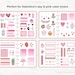 Valentine's Day Digital Stickers, Valentines Stickers, Pink Digital ...