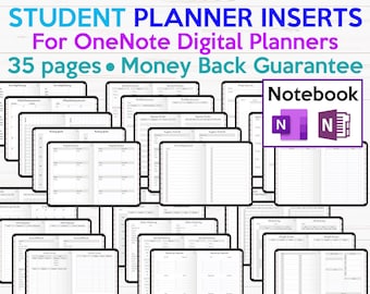 Student Planner Onenote Templates Pack, One Note Academic Templates ...