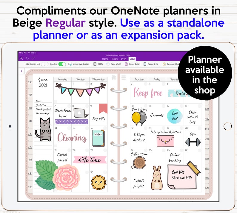 Wedding Planning Onenote Digital Planner Templates Inserts - Etsy