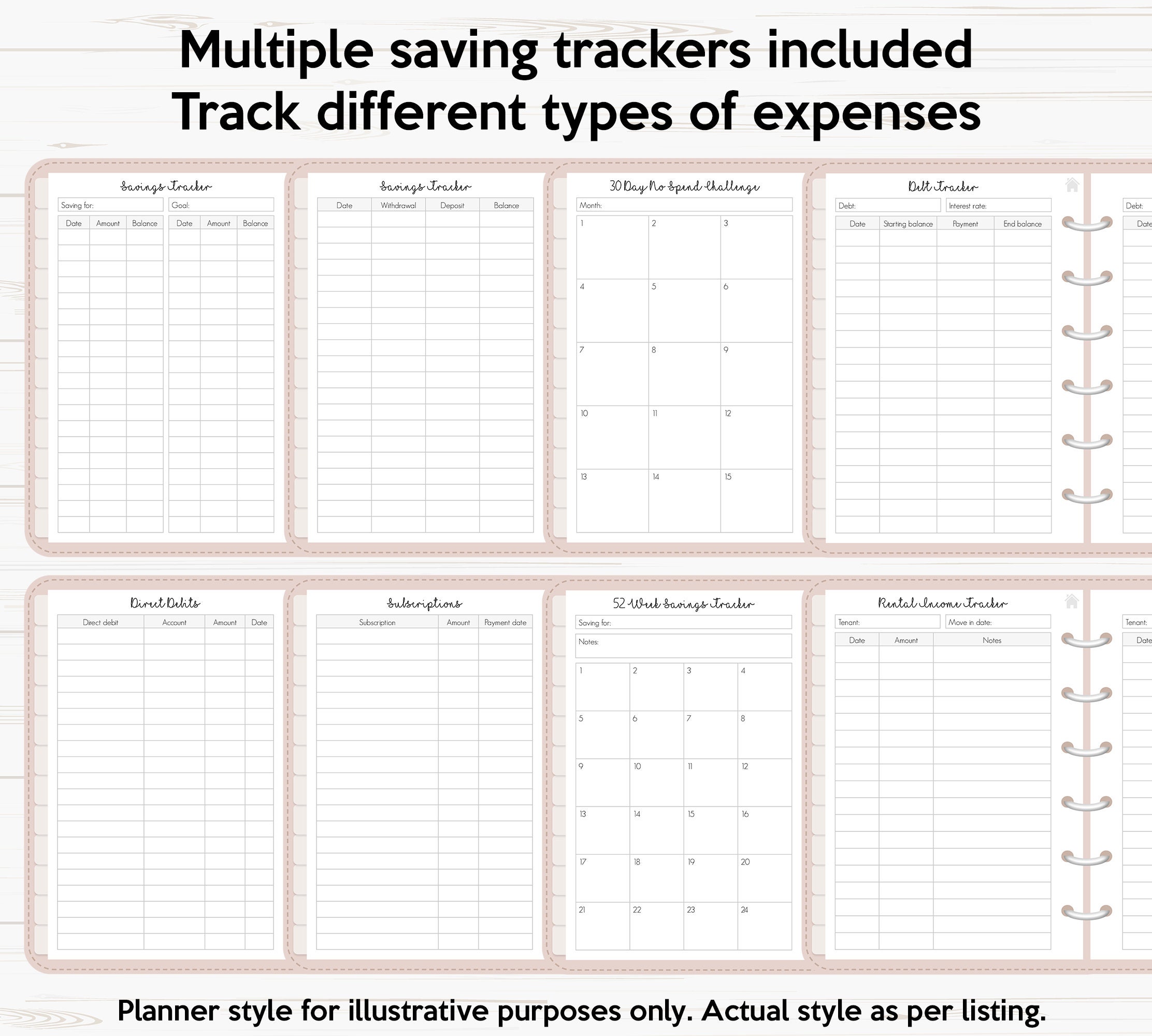 Onenote Digital Planner Templates Finance Template Finance | Etsy