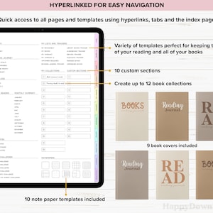 Digital Reading Journal, Digital Reading Planner, Reading Digital ...