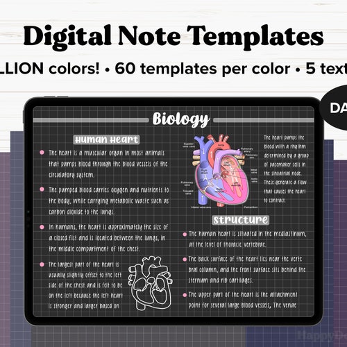 Digital Notepaper Templates Digital Note Papers Ipad Note - Etsy
