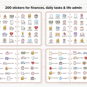 Life Admin Digital Stickers, Finances, Reminders, Daily Tasks, Digital ...