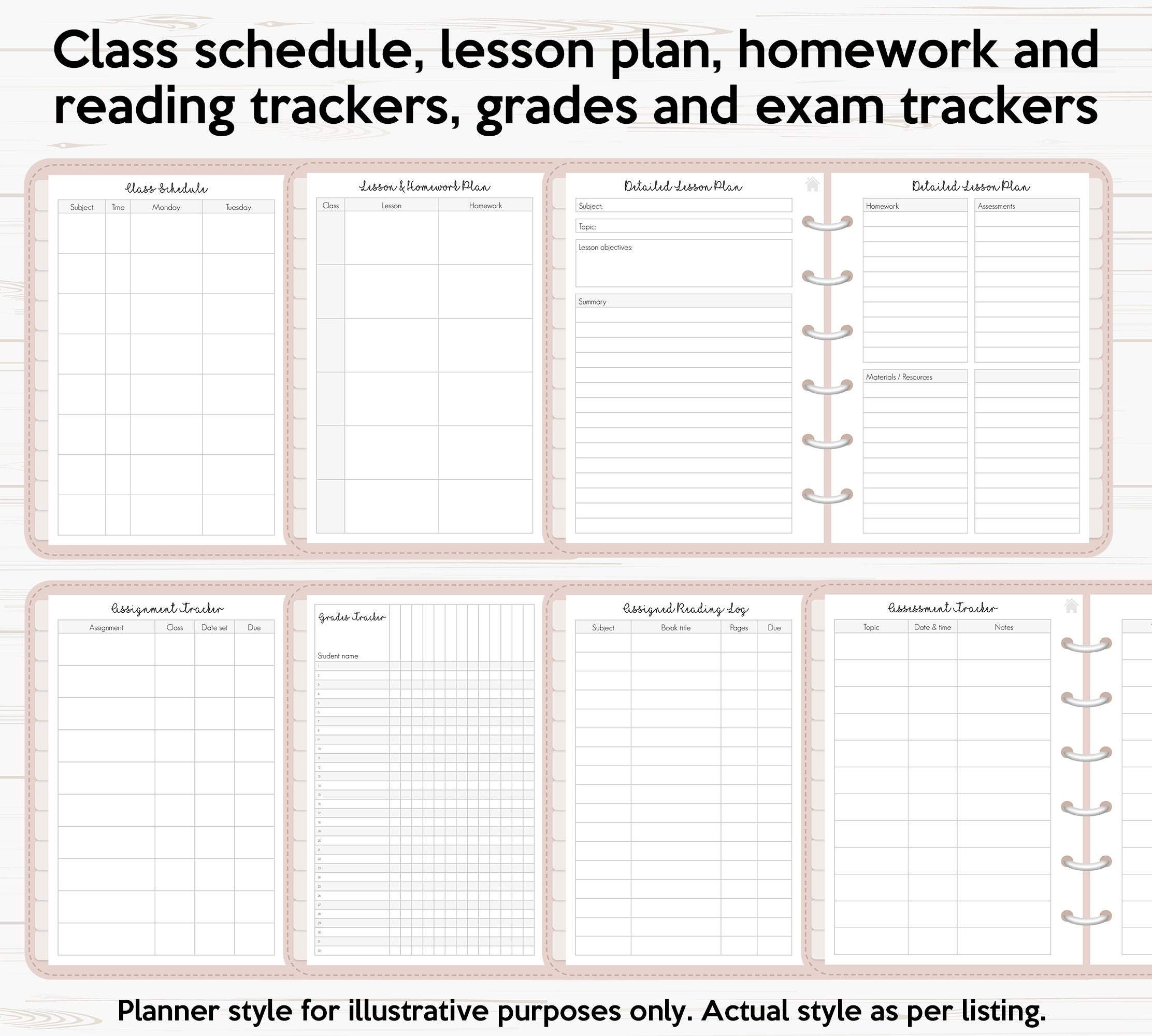 Teacher Onenote Digital Planner Templates Inserts Pack REGULAR - Etsy UK