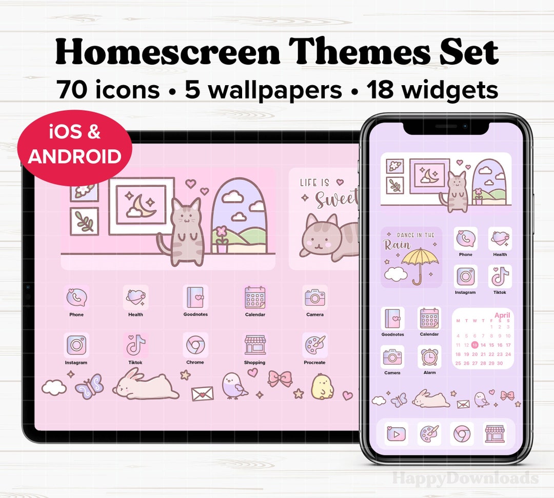 Cute Ipad Theme Iphone Theme Android Theme Iphone Wallpaper - Etsy