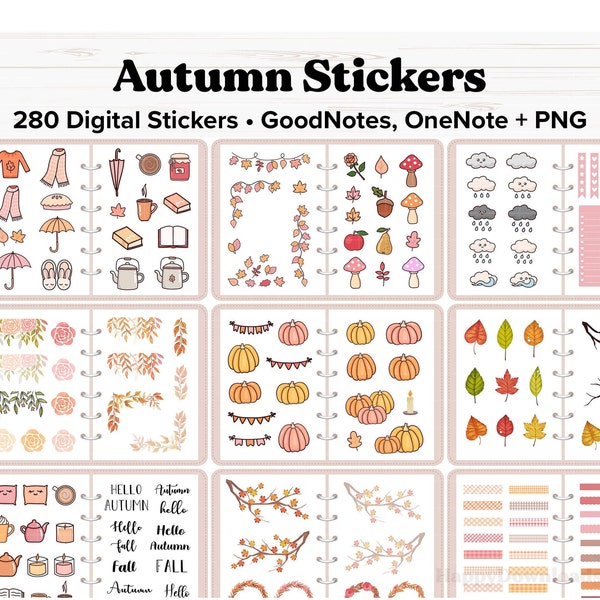 Autumn Stickers - Etsy