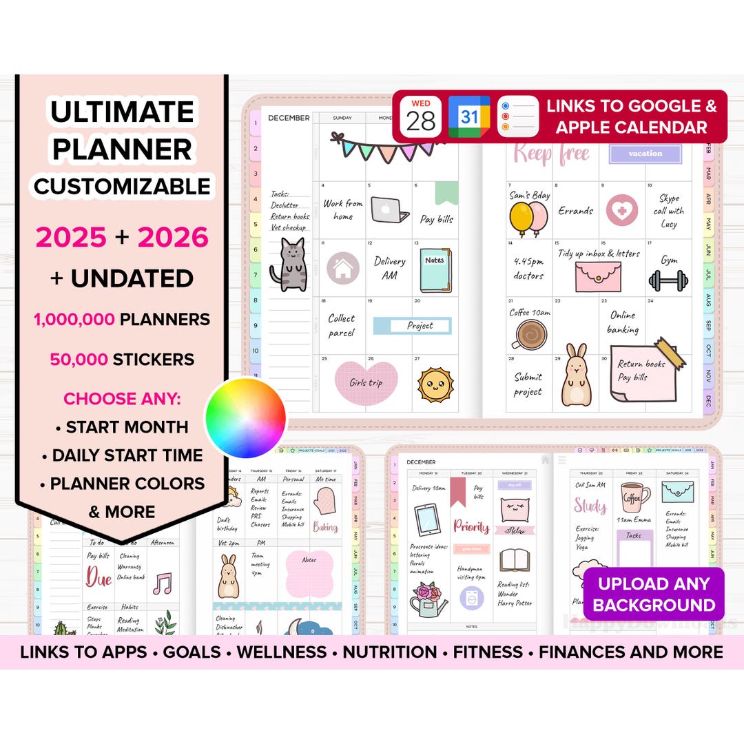 Digital Planner 2025 2026 Undated Good Notes Planner Notability Planner ...