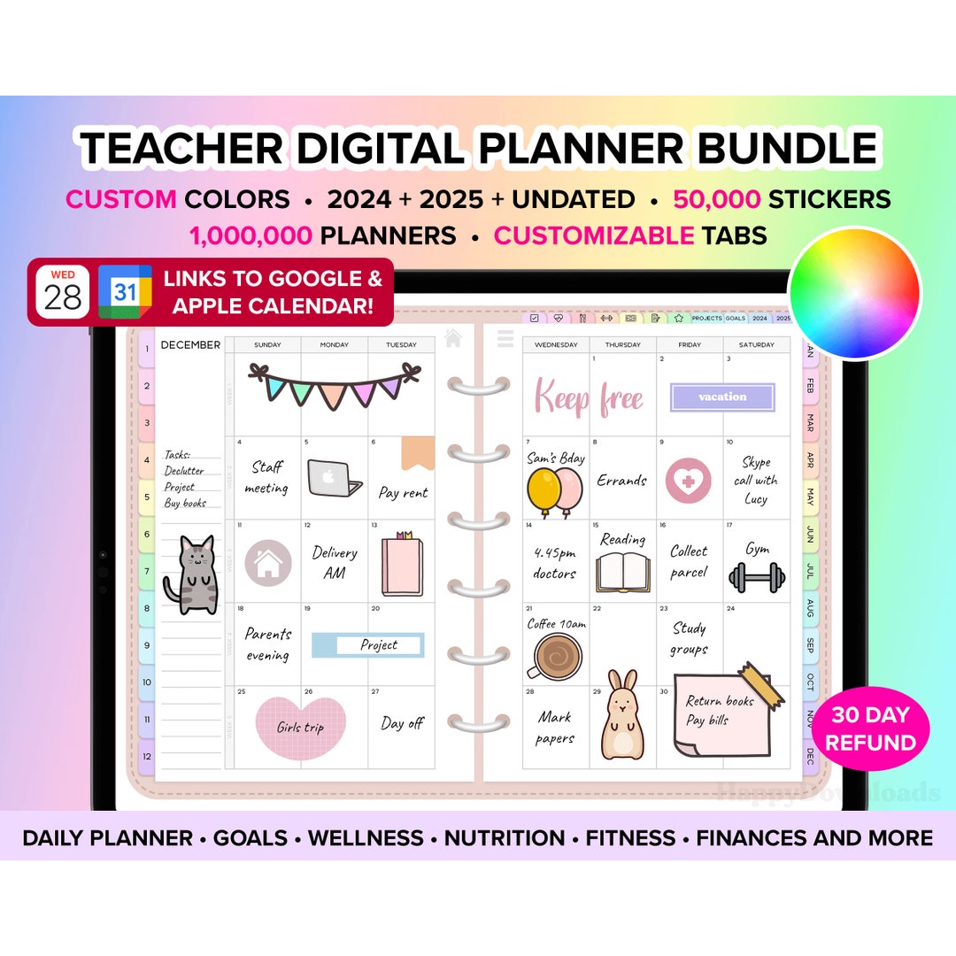 Teacher Digital Planner 2024 2025 Digital Planner Goodnotes Planner ...