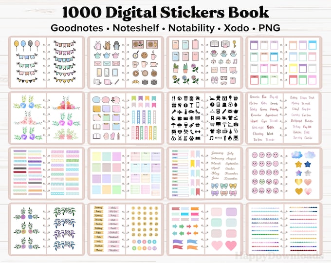 Everyday Life Digital Stickers, Daily Planner Stickers, iPad Stickers ...