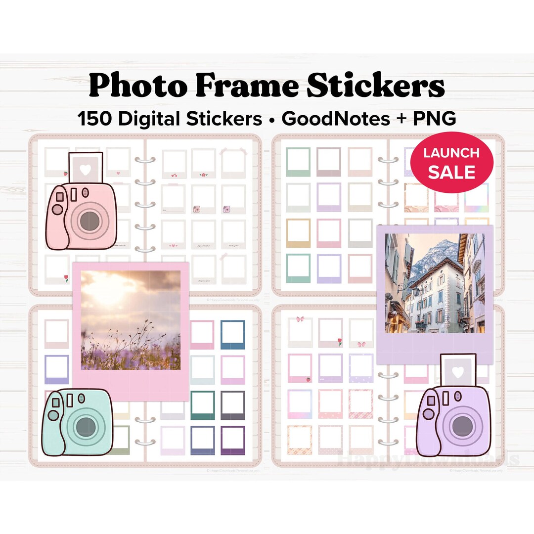 Photo Frames Digital Stickers Picture Frame Stickers for - Etsy