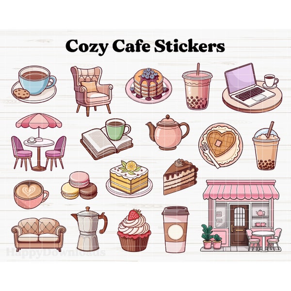 Cute Coffee Stickers - Etsy