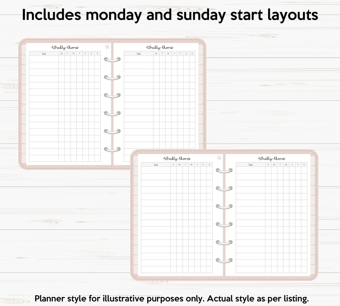 Household Onenote Digital Planner Templates Inserts Pack - Etsy