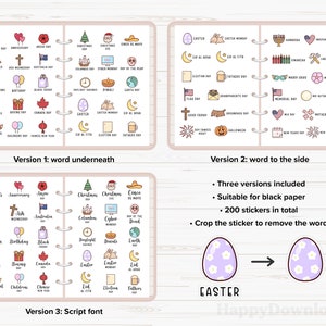 Holiday Digital Stickers, Seasonal Stickers, Holidays Stickers, Digital ...