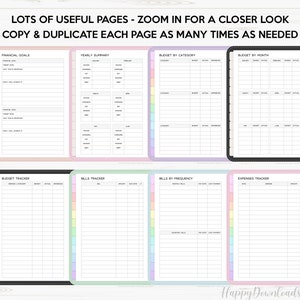 Finances & Budgeting Digital Planner Finance Planner Budget Planner ...