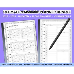 Ultimate Remarkable 2 Planner 2025 2026, Daily Remarkable Planner ...