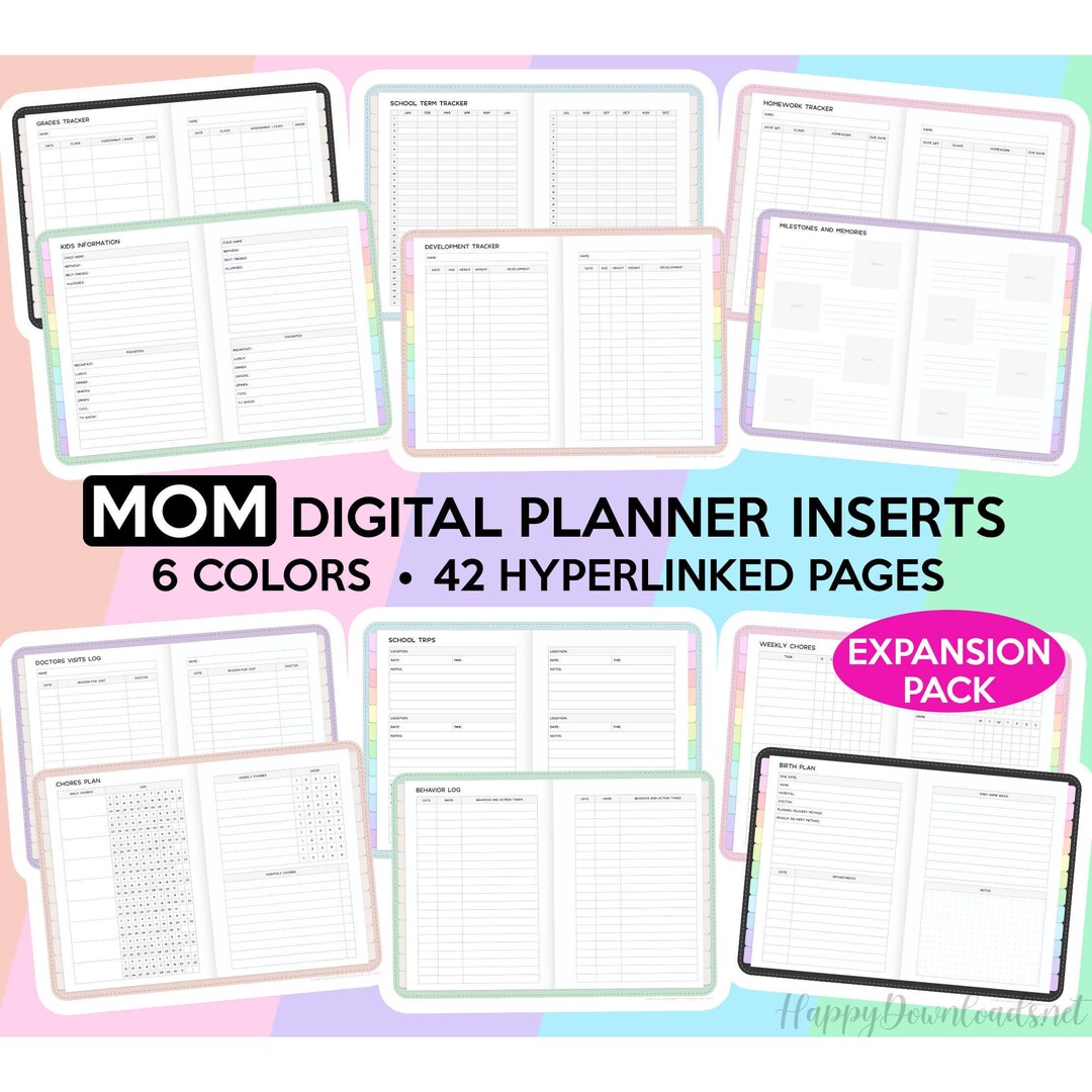 Mom Digital Planner Mom Planner Inserts Family Life Goodnotes Template ...