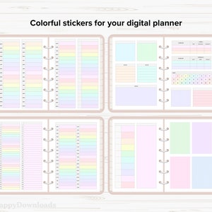 Rainbow Widgets Digital Stickers, Digital Planner Stickers, Tracker ...