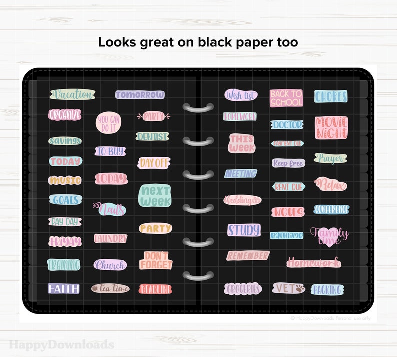 Words Digital Stickers Word Reminder Stickers Digital - Etsy