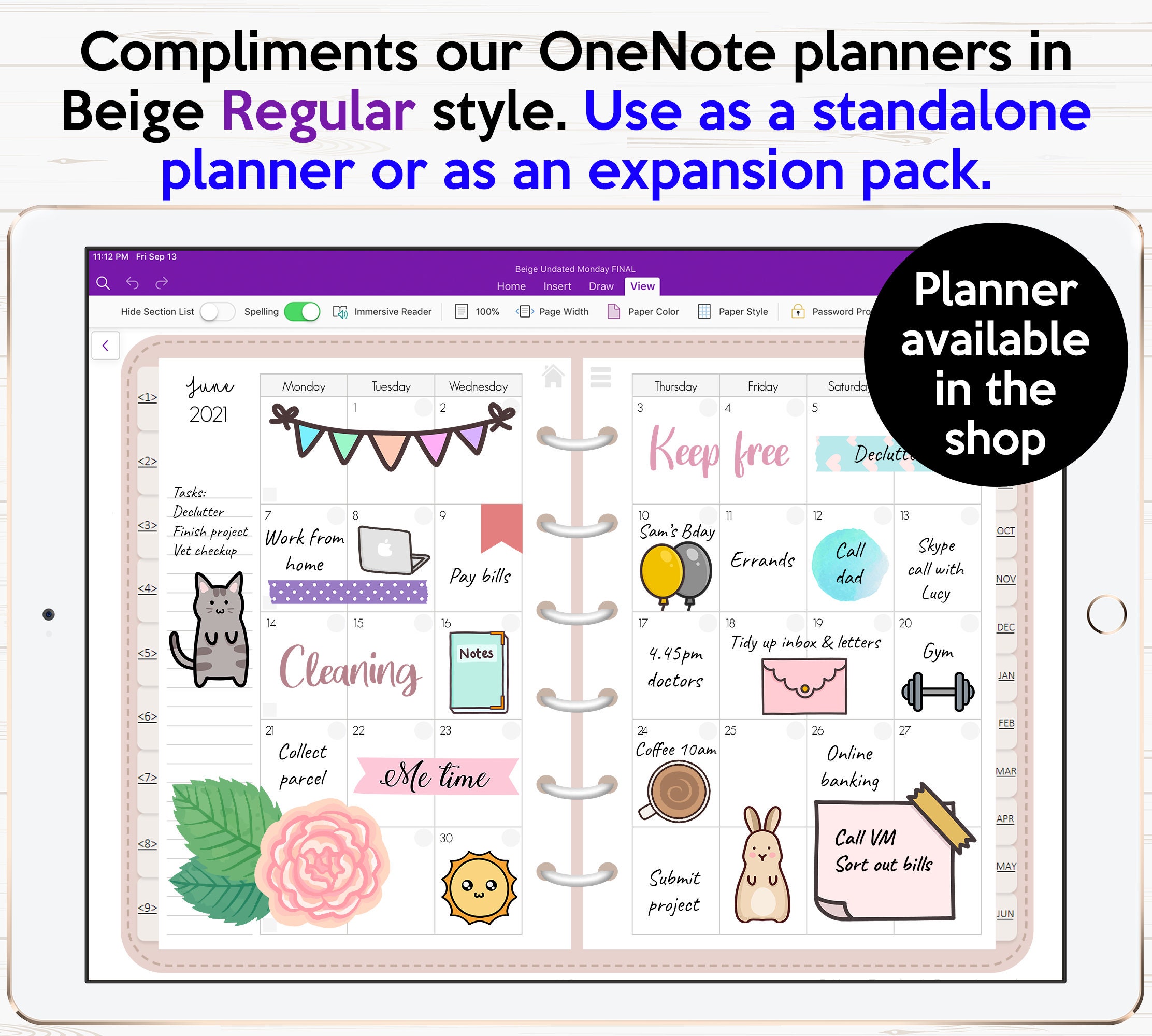 Teacher Onenote Digital Planner Templates Inserts Pack REGULAR - Etsy UK