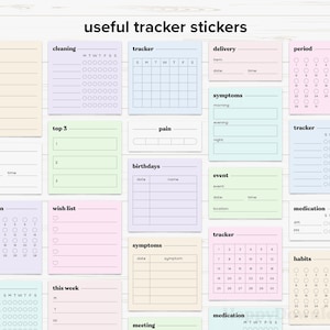 Trackers Digital Stickers, Digital Sticky Notes, Tracker Stickers ...