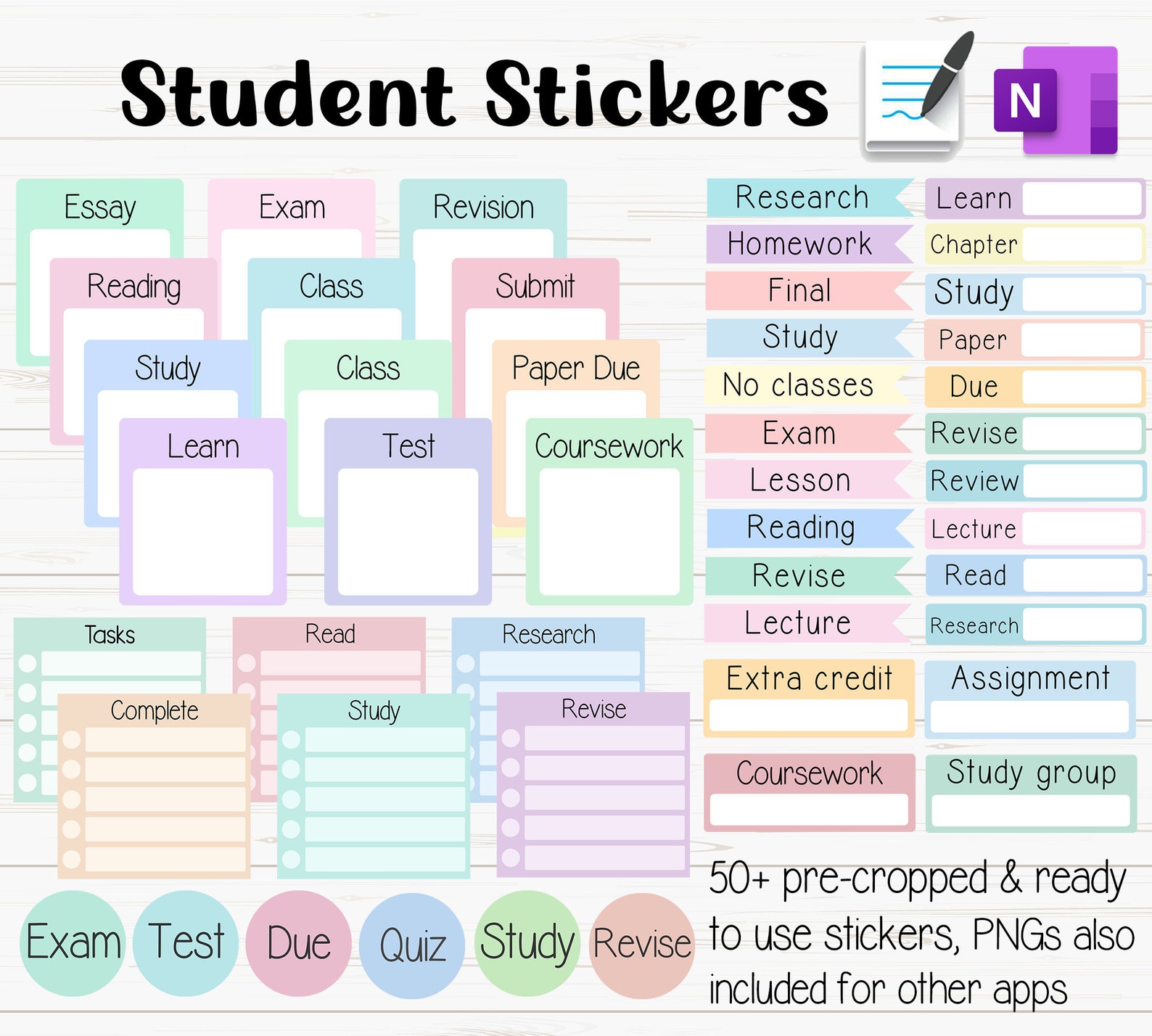 Student Digital Stickers Goodnotes Stickers Student - Etsy