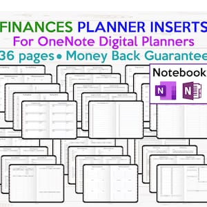 Onenote Digital Planner Templates Finance Template Finance Inserts ...