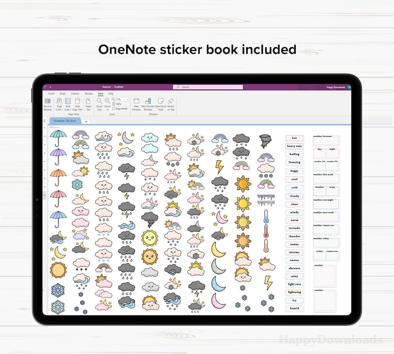 Weather Digital Stickers Weather Stickers Digital Planner - Etsy