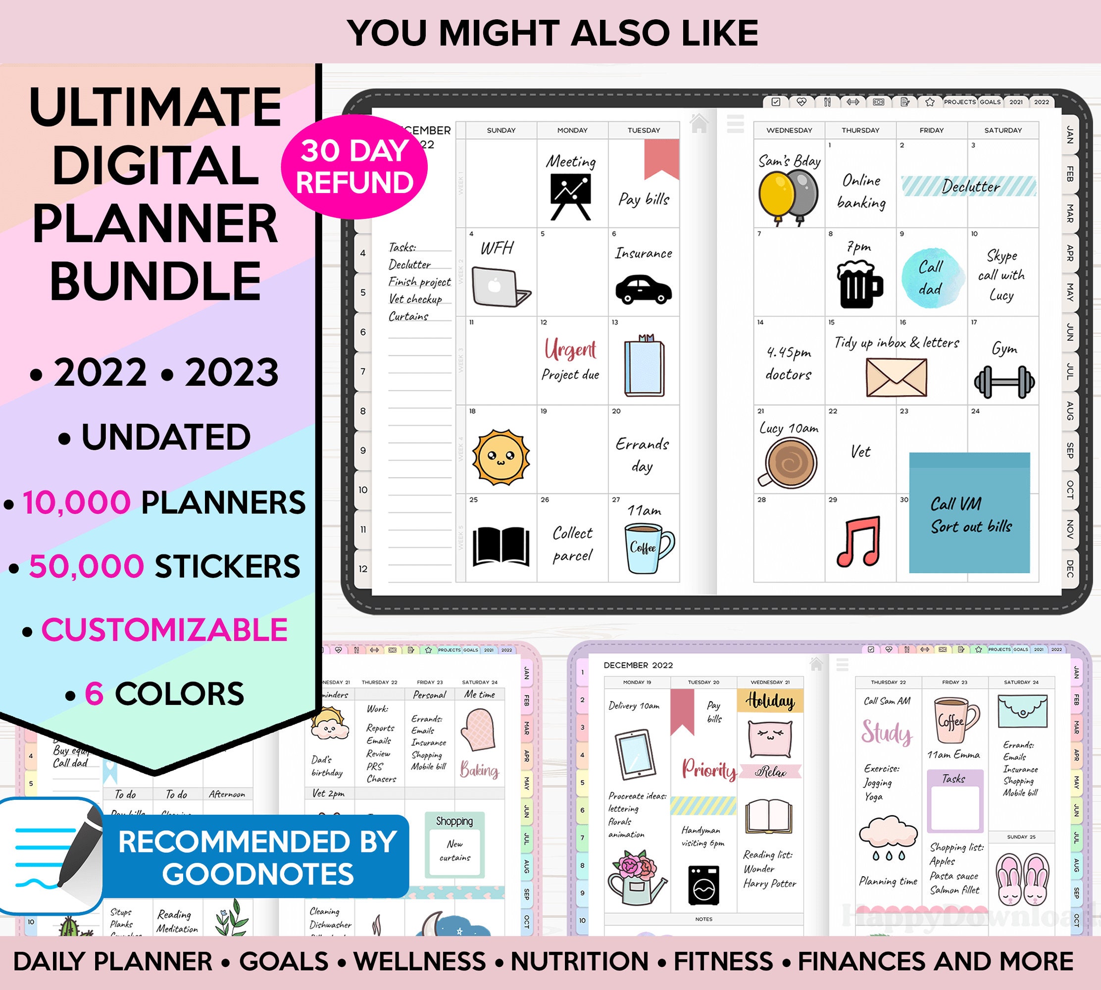 Reading Digital Planner Book Planner Reading Journal Goodnotes - Etsy UK