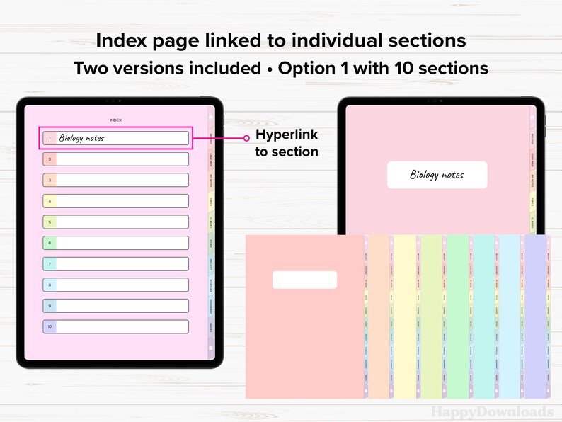 Portrait Digital Notebook With Tabs Goodnotes Notebook - Etsy