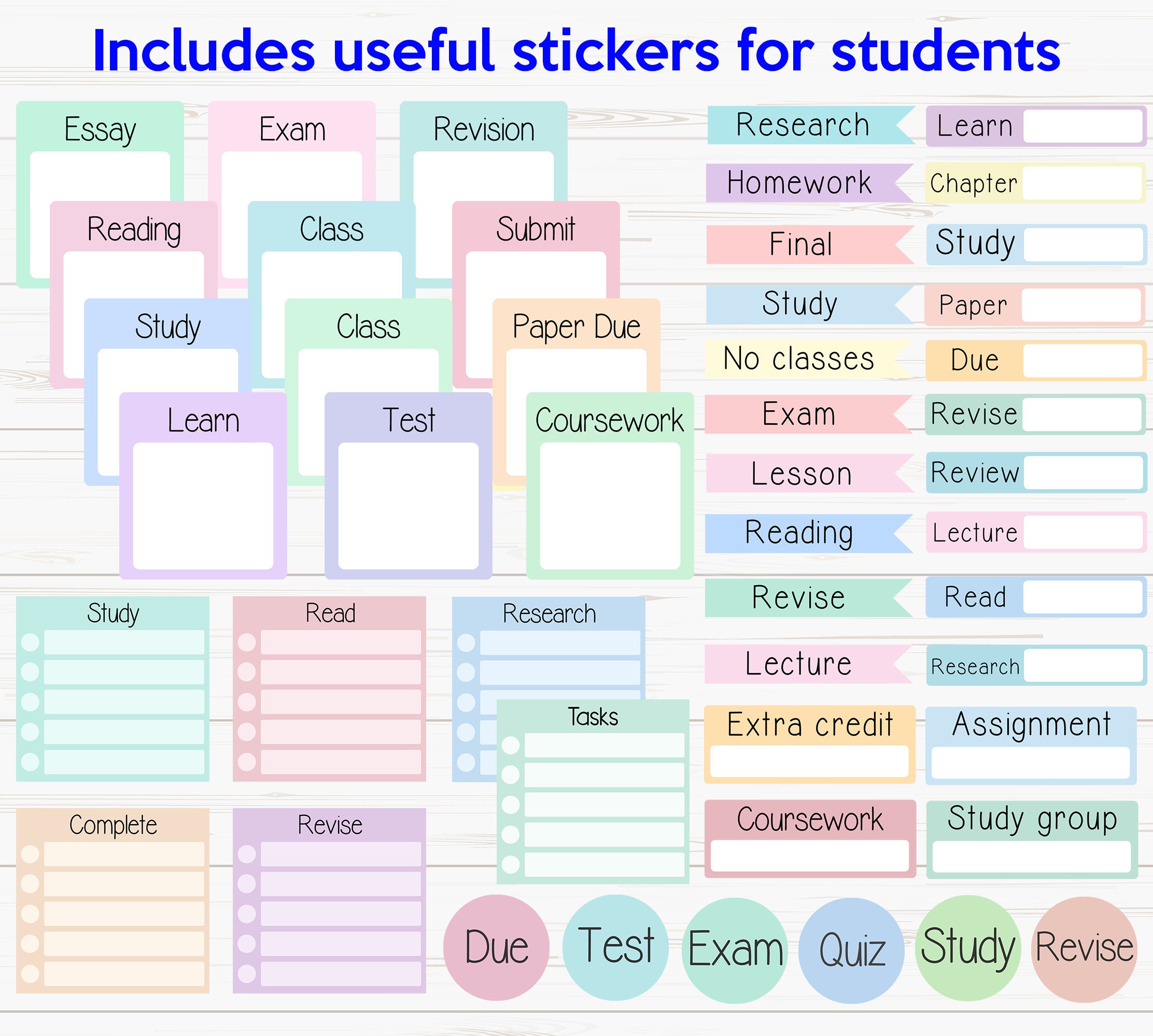 Student Onenote Digital Planner Templates Inserts Pack | Etsy