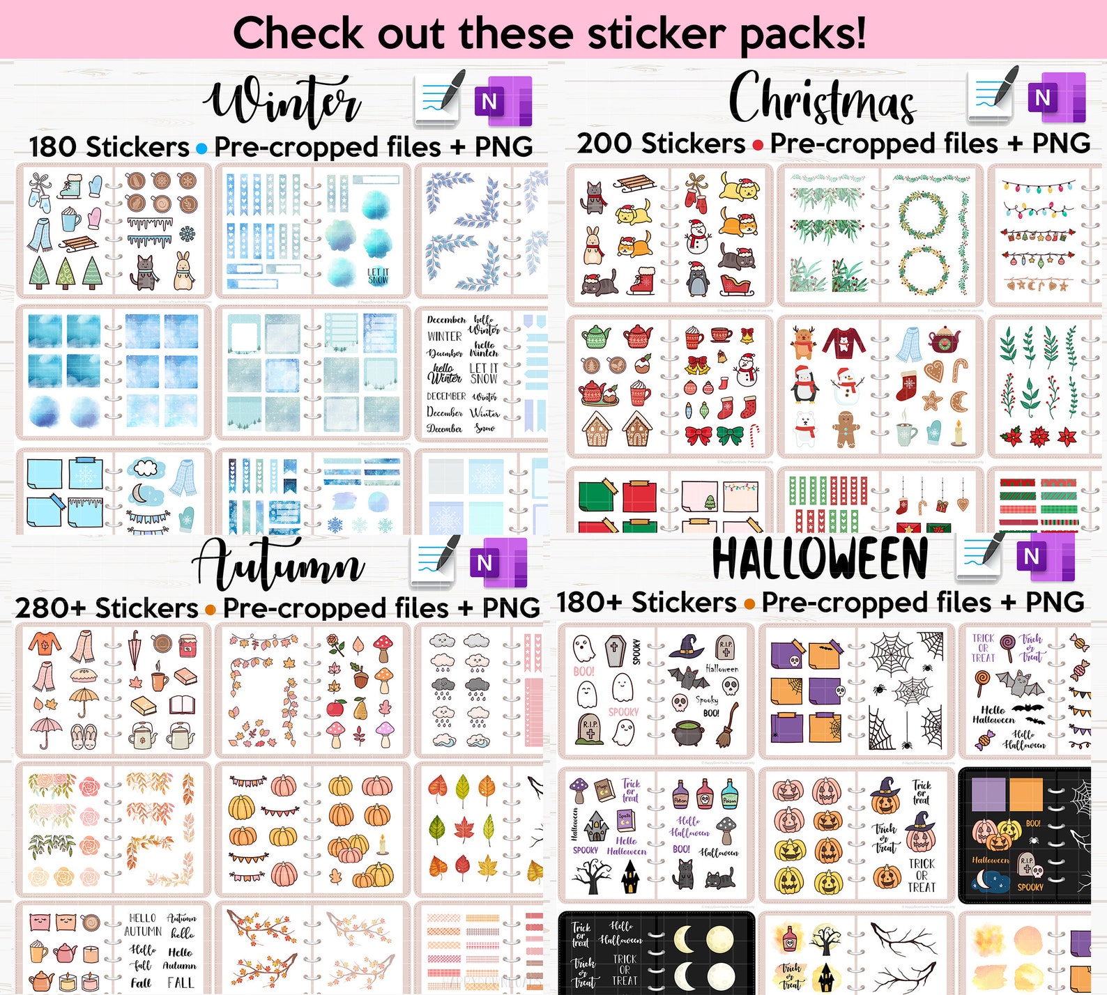 Mom Onenote Digital Planner Templates Inserts Pack REGULAR - Etsy