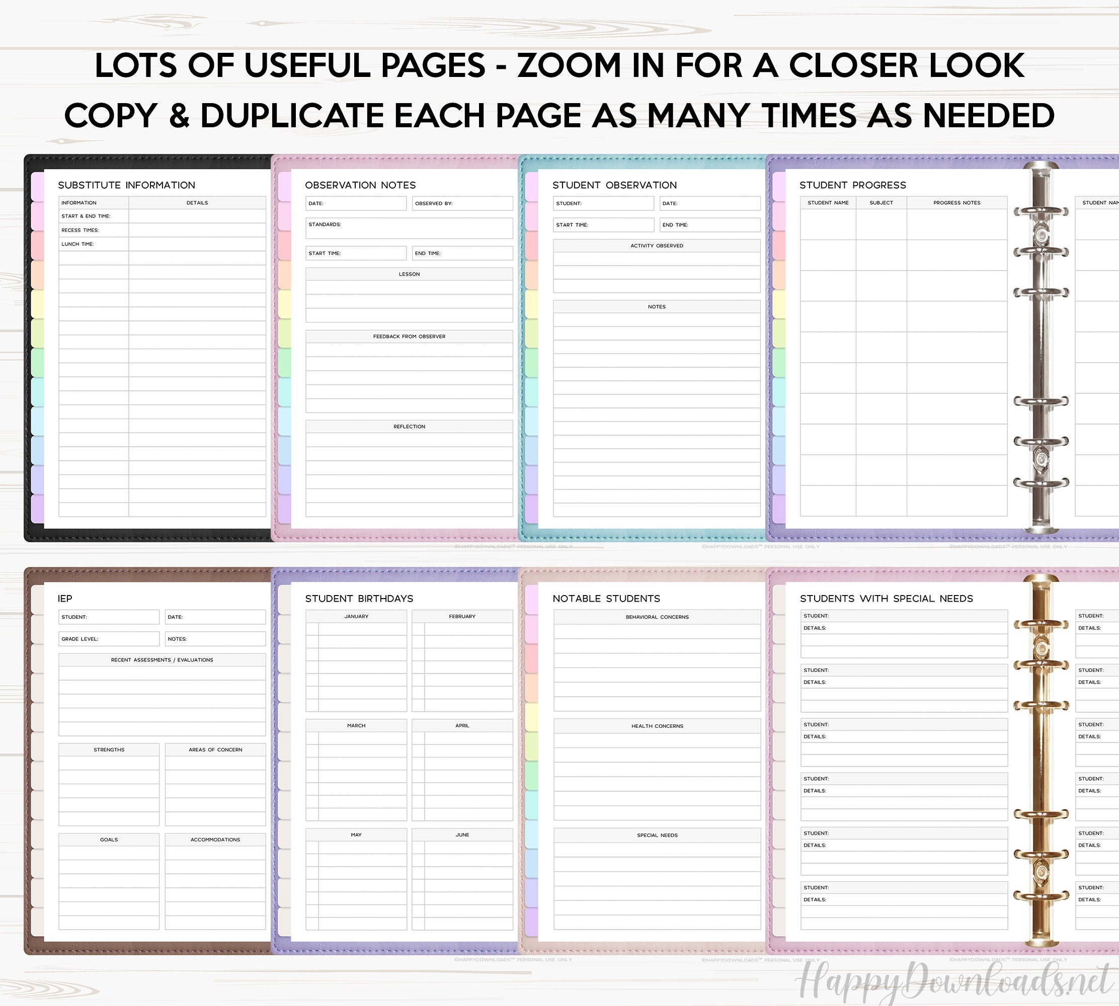Teacher Digital Planner Teacher Planner School Planner Academic Planner ...