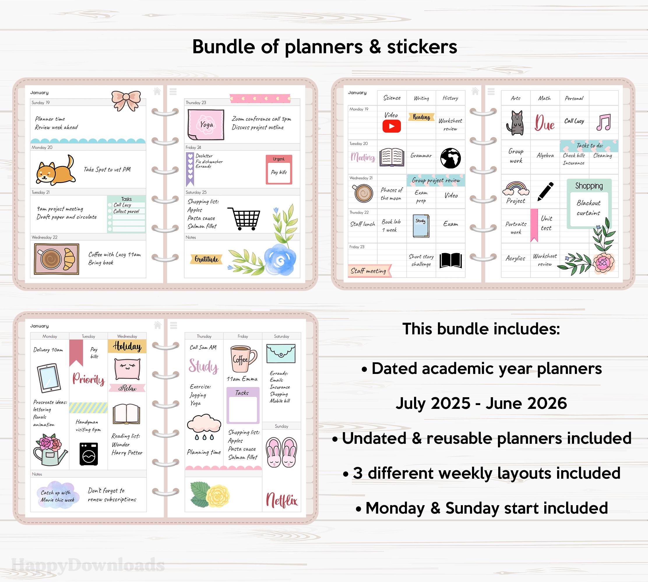 Onenote Teacher Planner 2025 2026 & Undated, Teacher Digital Planner ...