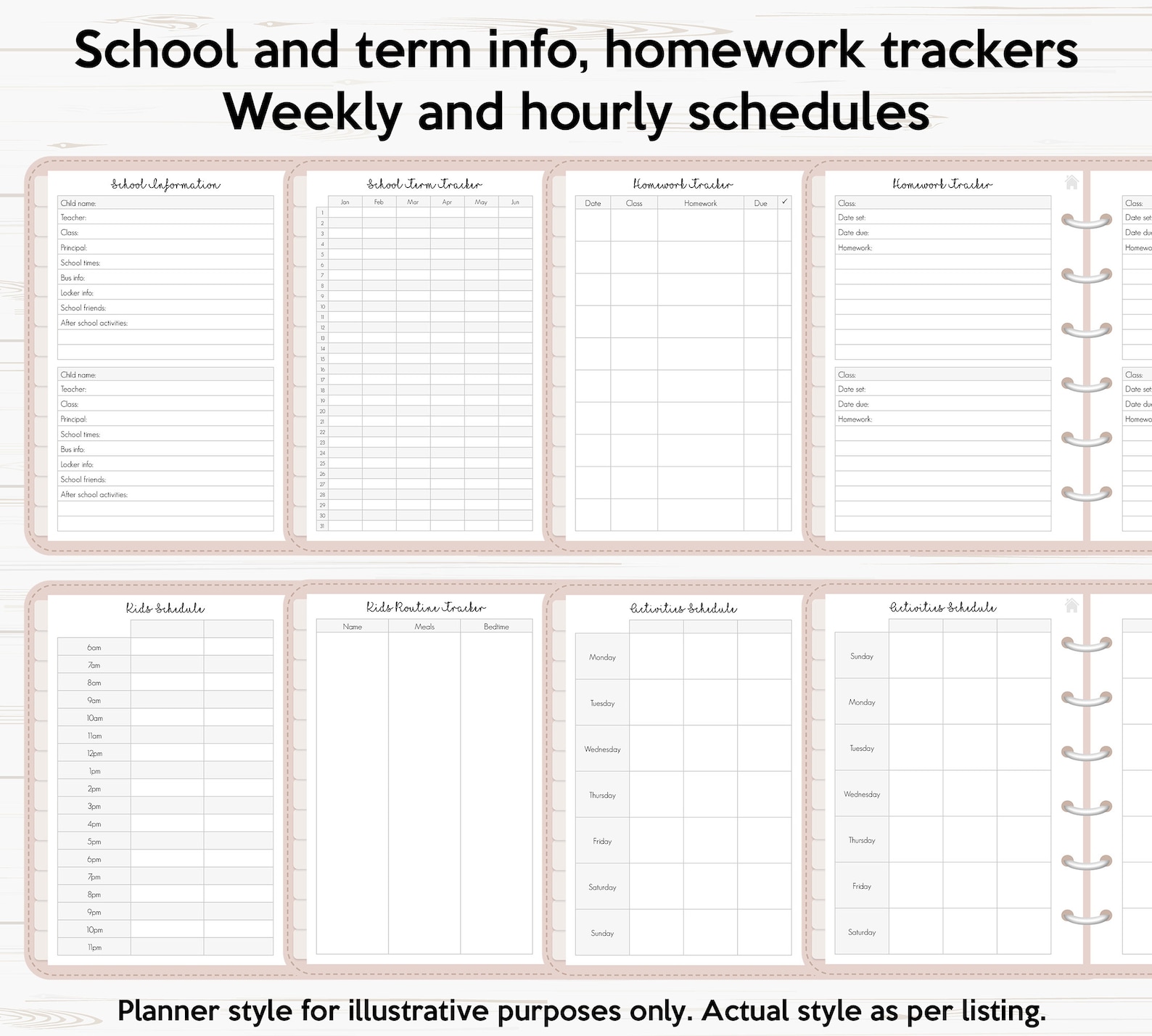 Mom Onenote Digital Planner Templates Inserts Pack REGULAR - Etsy
