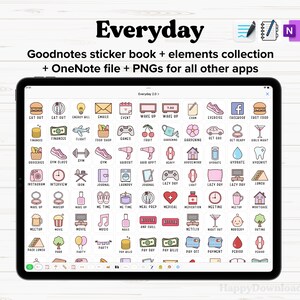Everyday Life Digital Stickers Daily Planner Stickers - Etsy UK