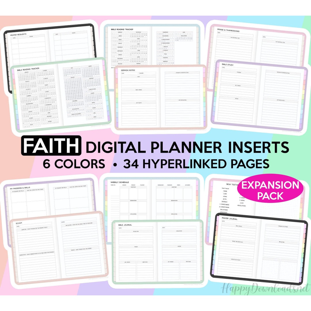 Faith Digital Planner Faith Planner Christian Planner Bible Study ...