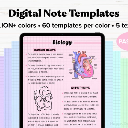 Digital Note Taking Goodnotes Notability Template Nursing - Etsy