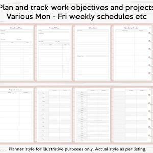 Work Onenote Digital Planner Templates Inserts Pack NOTEBOOK - Etsy