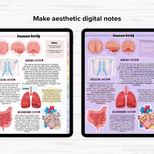 Portrait Digital Notebook With Tabs, Goodnotes Notebook, Student ...