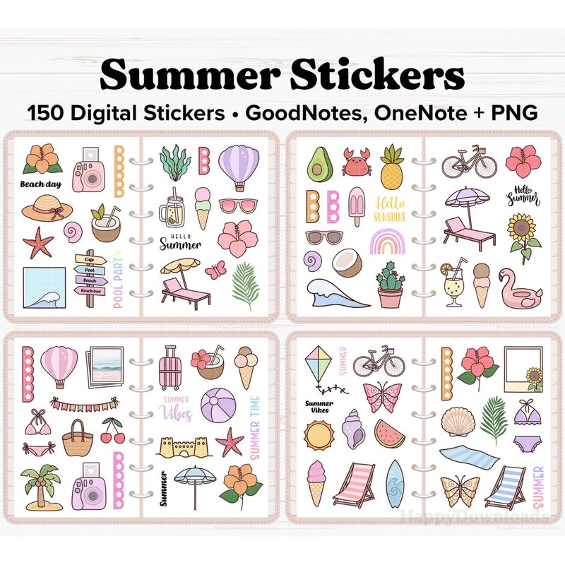 Summer Stickers - Etsy