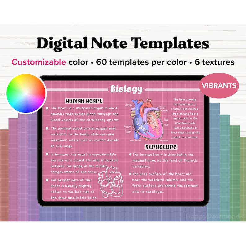 Digital Note Paper Templates, Digital Notepaper, iPad Note Taking ...