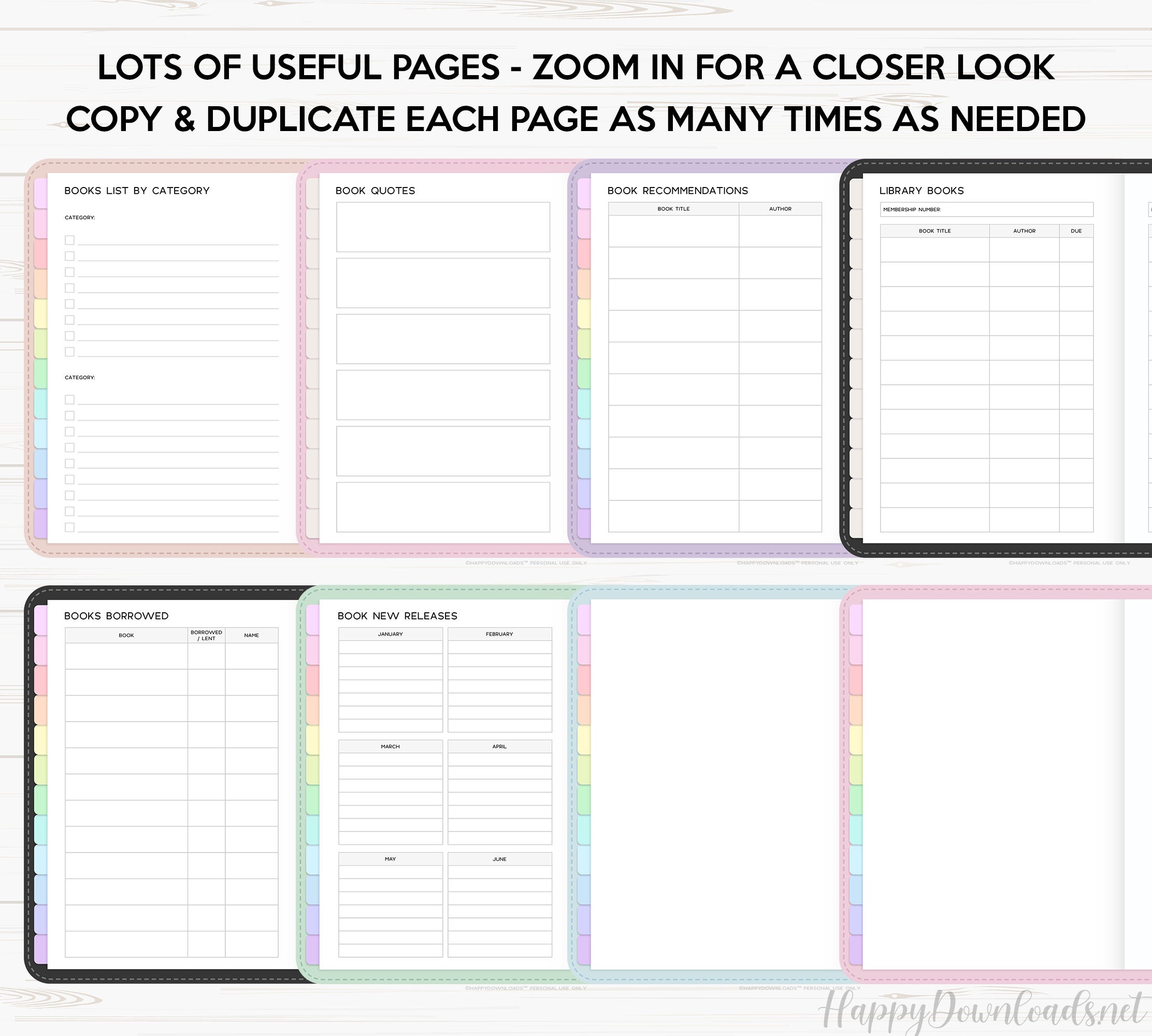 Reading Digital Planner Book Planner Reading Journal Goodnotes Planner ...