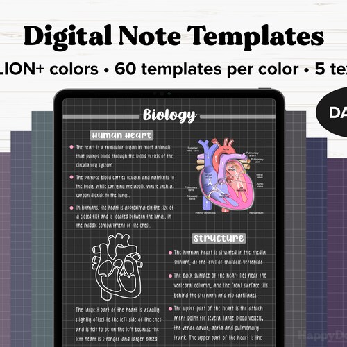 Digital Notepaper Templates Digital Note Papers Ipad Note - Etsy