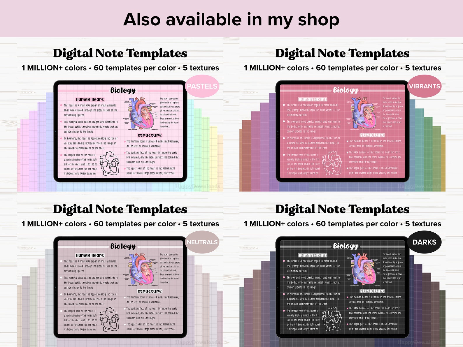 Digital Note Paper Templates Ipad Notetaking Notepaper - Etsy