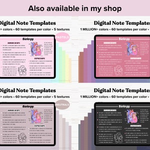 Digital Note Paper Templates Ipad Notetaking Notepaper - Etsy