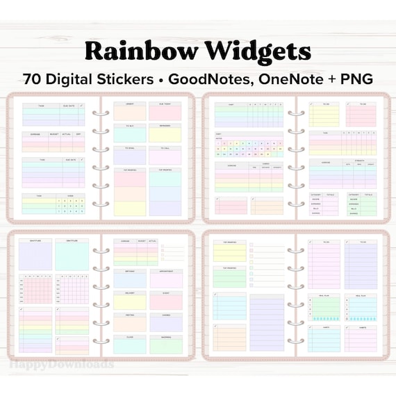 Onenote Digital Planner With Over 1200 Precut Stickers Etsy